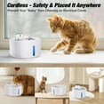 Joyfast 89oz/2.6L Wireless Cat Water Fountain, Automatic with Motion Sensor and Filters ...