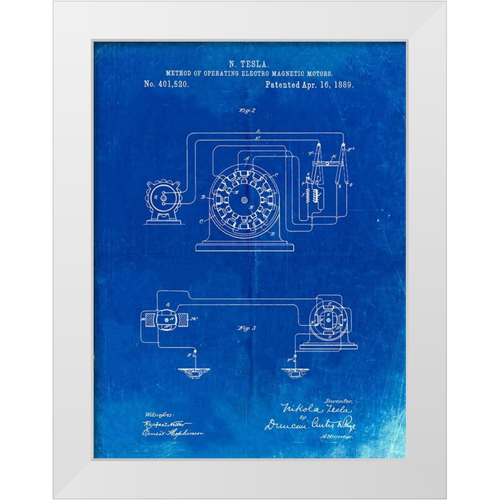 Borders, Cole 19x24 White Modern Wood Framed Museum Art Print Titled ...