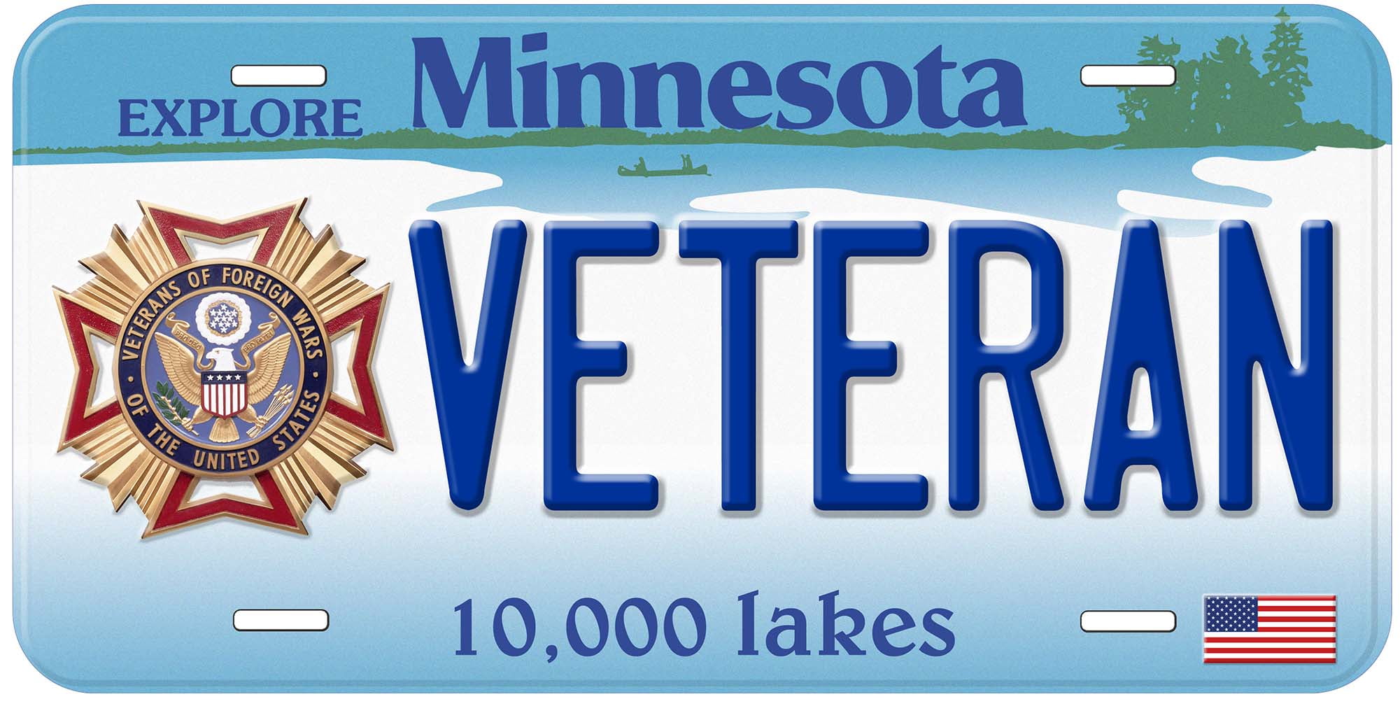 Minnesota Veteran Novelty Car Auto License Plate - Walmart.com