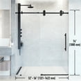 VIGO Elan 52 to 56 in. W x 74 in. H Frameless Sliding Shower Door in Matte Black with 3/8 in ...