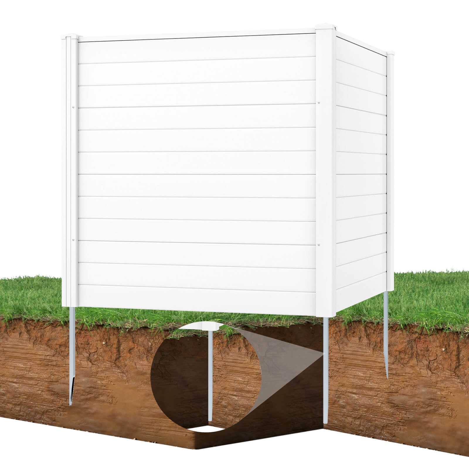 Click here for Costway Outdoor 48L X 48H Pvc Privacy Fence Panels... prices