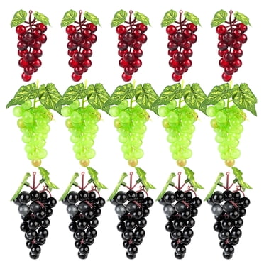 Ashland® Green & Purple Bunch of Grapes - Realistic Faux Fruit ...