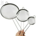 Gustave Set of 3 Stainless Steel Fine Mesh Strainers, Colander Sieve ...