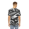 All Over Print Shirt Retro Style Great White Shark Fade Ocean Beach ...