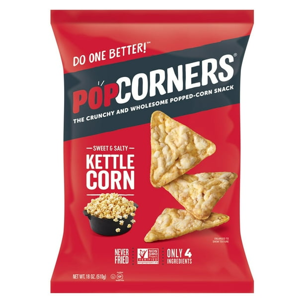 PopCorners Sweet & Salty Kettle Corn, Popped Corn Snacks, Gluten-Free ...