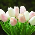 Enova Home 20 Pieces Artificial Real Touch Tulips Silk Flowers ...