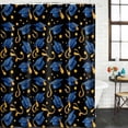 72x78 Inch Shower Curtain Blue Graduation Cap Tassels Bathroom Decor ...