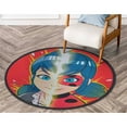 Free Shipping! Well Woven Miraculous Ladybug Red Round Rug 6'7 Machine ...
