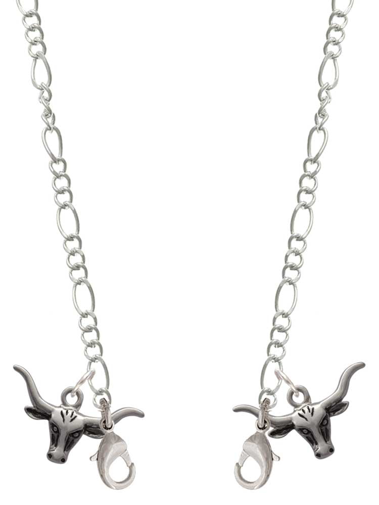 Silvertone Longhorn Silvertone Face Mask Necklace - Walmart.com