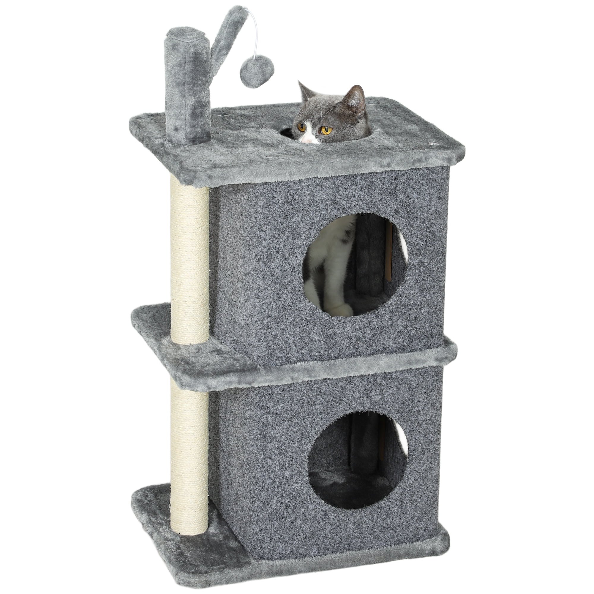 Click here for Pawhut 31.5 Cat Tower With 2 Condos  Multi-Level C... prices