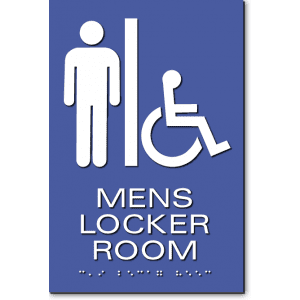Unisex RESTROOM Accessible Sign-Blue / White (1 Unit) - Walmart.com