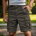 BRANROY Men's Casual Short Cargo Shorts - Polyester, Multi-Pocket for ...