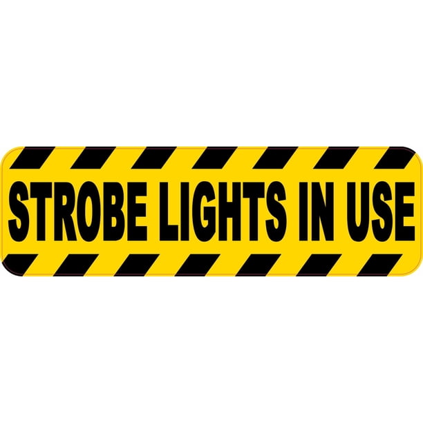 StickerTalk Strobe Lights in Use Vinyl Sticker, 10 inches x 3 inches ...