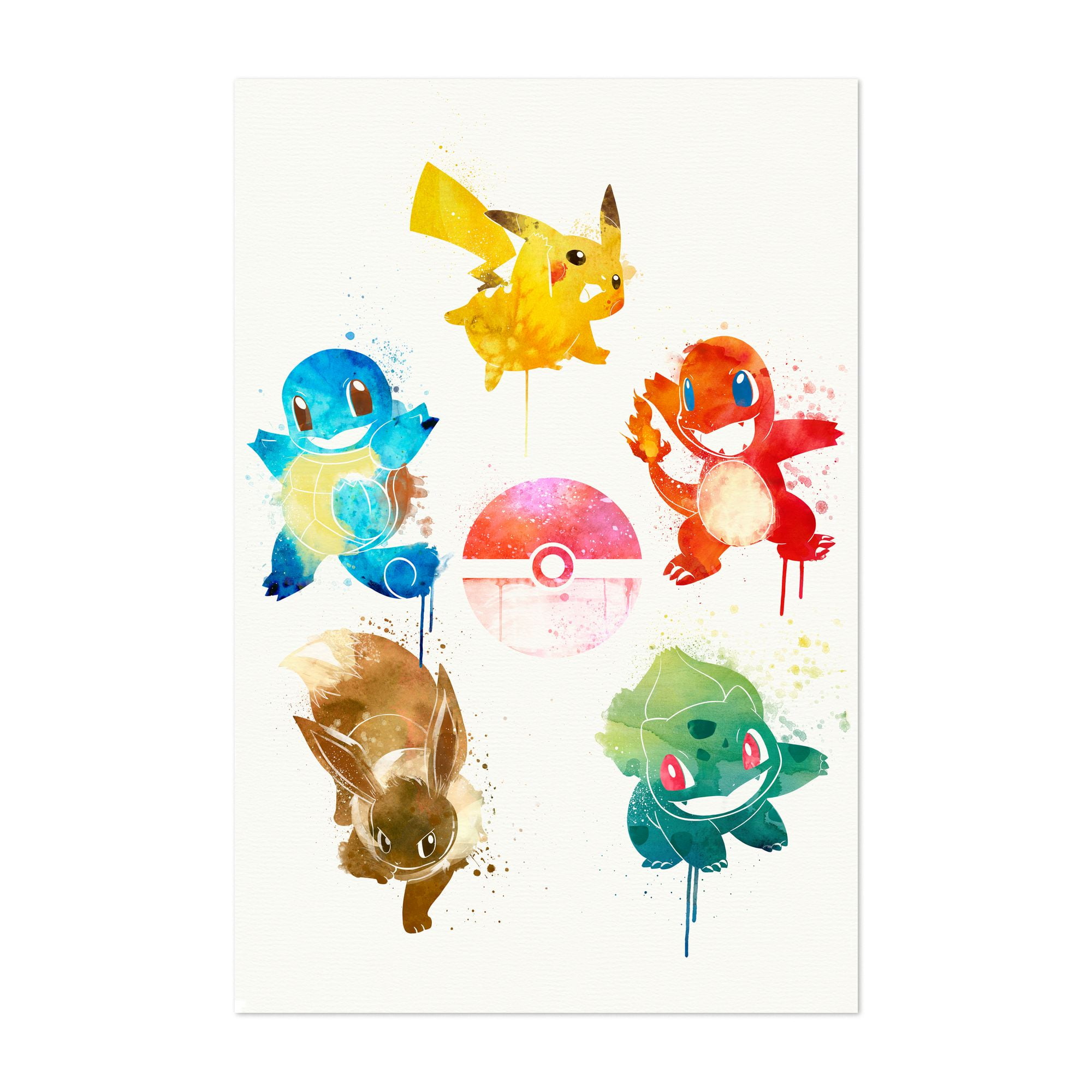 Home & Living Pokemon Yellow 16 x 20 Flying Pikachu - Canvas Wrap Print ...