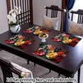 4pcs set, Multicolored flowers Pattern placemats, fashion print pattern ...
