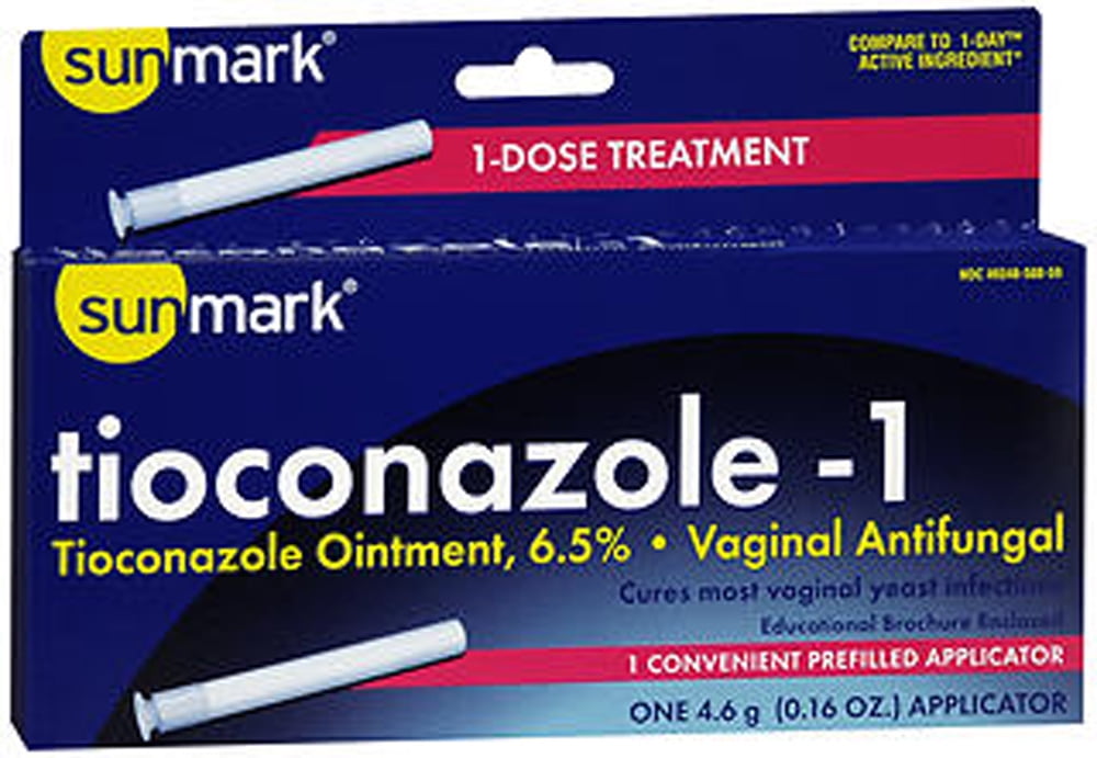 Sunmark Tioconazole-1 6.5 % Vaginal Antifungal Ointment, 0.16 Oz ...