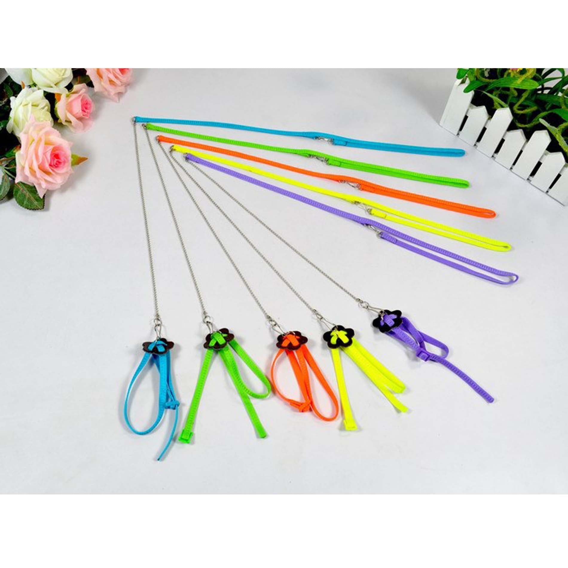 Multicolor Adjustable Parrot Bird Harness Leash - Walmart.com