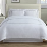 Lux Hotel FRE27502SILV07 Baratta Stitch on White Tailored Microfiber ...