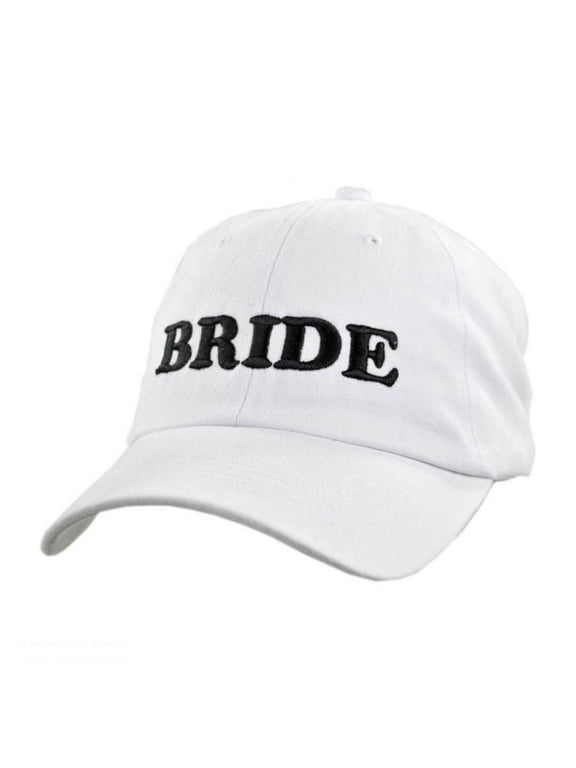 DALIX Bride Squad Baseball Cap Bridal Shower Bachelorette Dad Hat White ...