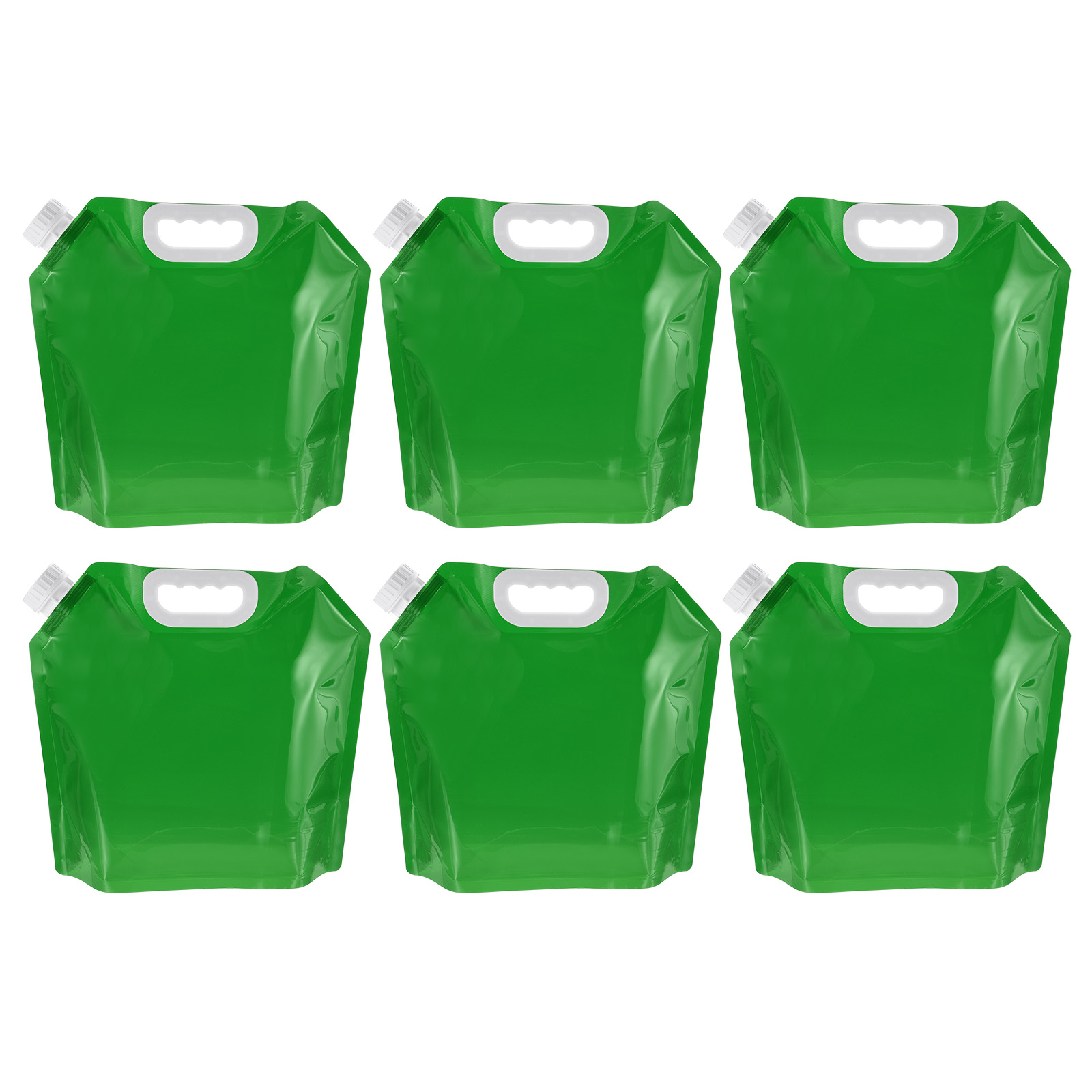 Uxcell 5L Collapsible Water Container Bag Plastic Storage Jug 6 Pack ...