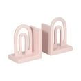 Sagebrook Home Arch Bookends Contemporary Ceramic Rainbow Arched Bookend Set for Book Display ...