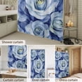 Bathroom Shower Curtain Spring Blue Rose Flower Waterproof Shower ...