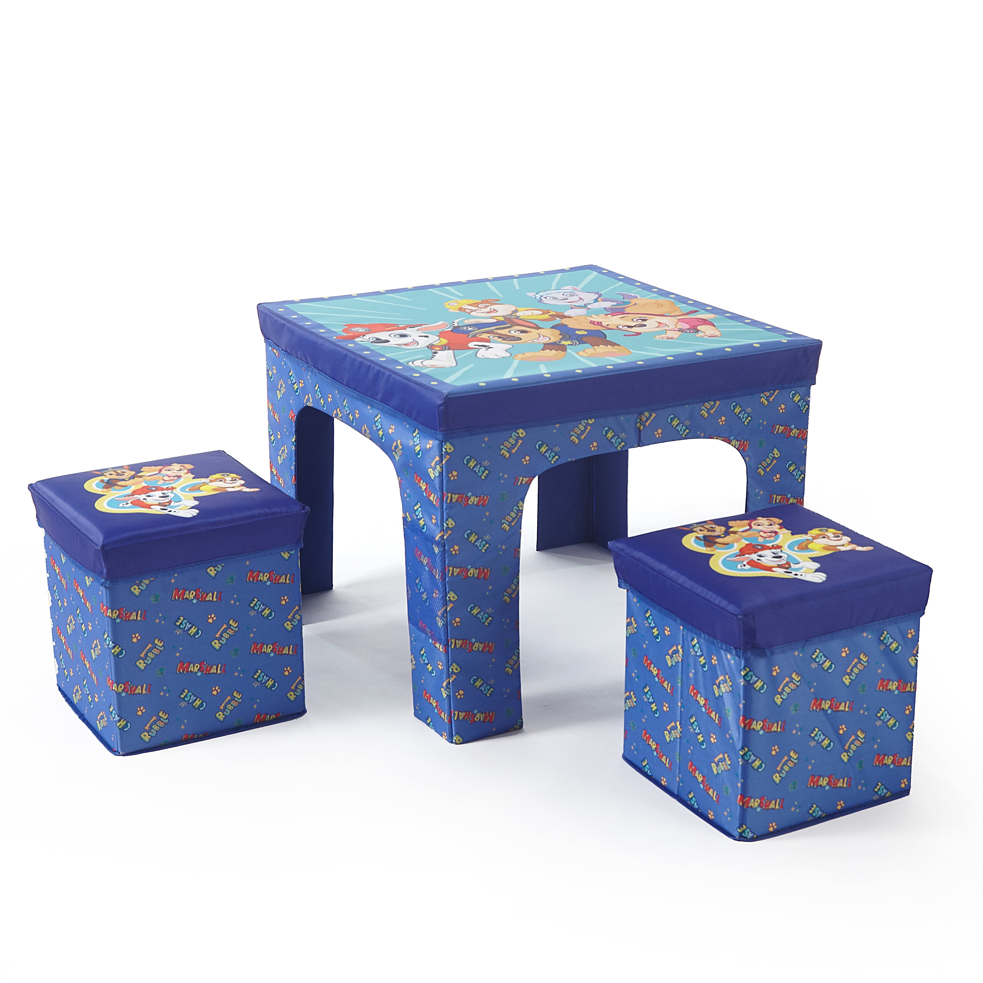 Nickelodeon Paw Patrol Collapsible Storage Ottoman Table and Chair Play ...