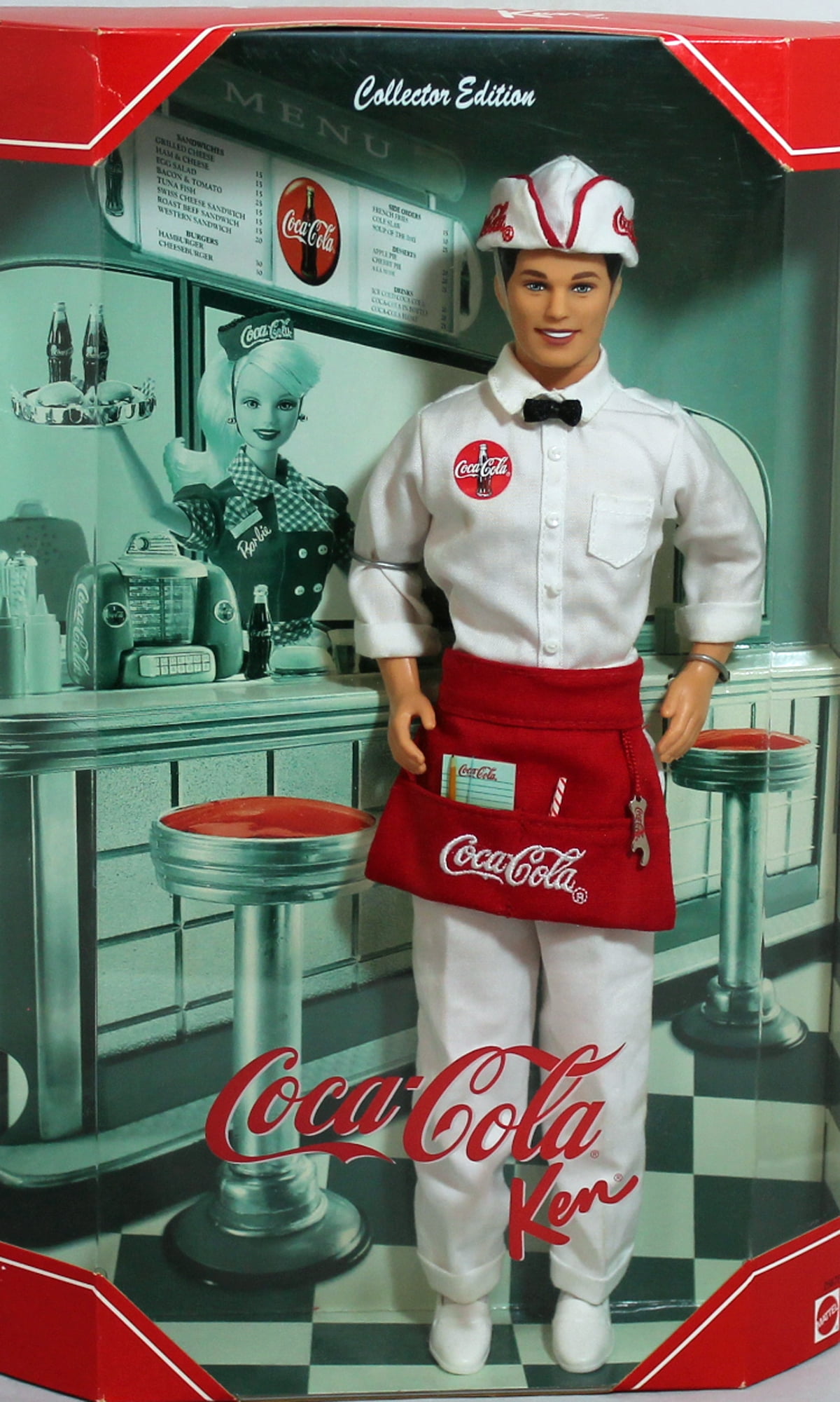 2000 Coca-Cola Soda Jerk Ken Barbie, NRFB, (25678) Non-Mint Box ...