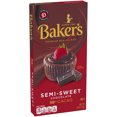 Baker's Semi-Sweet Chocolate Premium Baking Bar with 56% Cacao, 4 oz ...