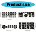 Automotive Interior Button Decals Stickers Trim Car Radio Stickers Set ...