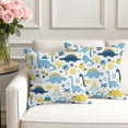 Blue Dinosaur Throw Pillow Covers 20 x 20 Inch Pillow Covers Set of 4 ...
