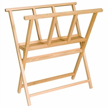 MEEDEN Wood Large Print Rack, Artist Storage Rack with Castors, Art ...