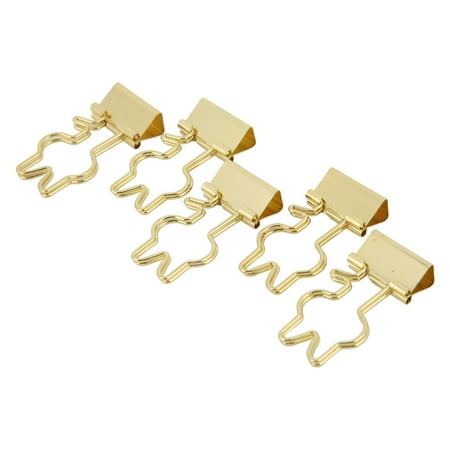 Binder Clips, Gold Curved Clamping Mouth Small Binder Clips With ...