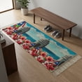 Entryway Door Mat 2'x 4', Red Blue Flag Non Slip Washable Throw Rug ...