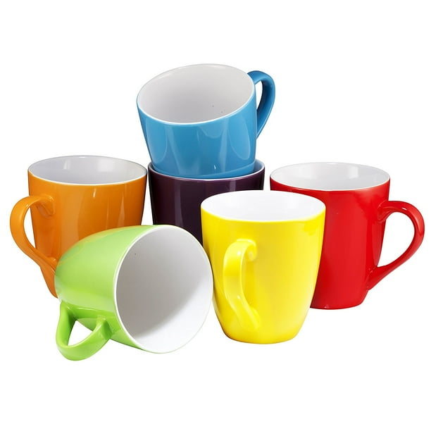 Coffee Mug Set Set Of 6 Large Sized 16 Ounce Ceramic Coffee Mugs