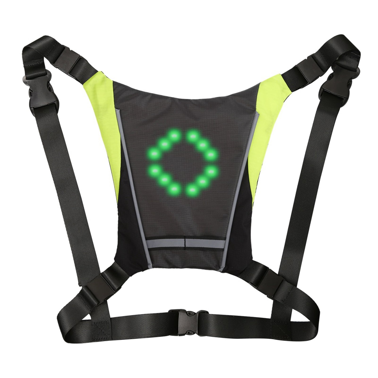 Chaleco de señal LED para ciclismo, luz de guía de paquete de bicicleta impermeable, mochila de ...