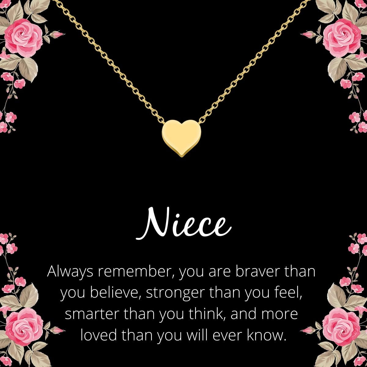 Niece Necklace Jewelry Valentines Day Gift from Aunt or Uncle ''You Are ...