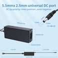 CENTROPOWER DC 12V 5A Power Supply Adapter AC 100-240V TO DC 12V for ...