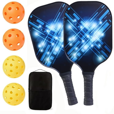 Unique Bargains Pickleball Paddles Set of 4 Basswood Pickleball Rackets ...