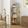 4-Tier Magazine Rack Storage Organizer - Slim Book Display Shelf for ...