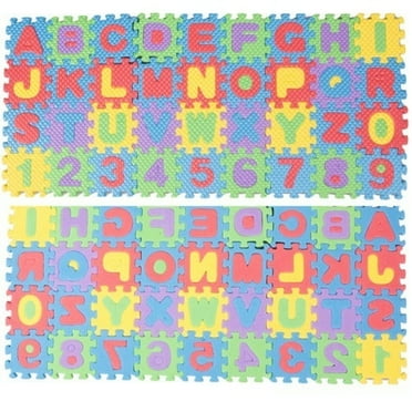 Trademark 96-Piece Foam Floor Alphabet and Number Puzzle Mat For Kids ...
