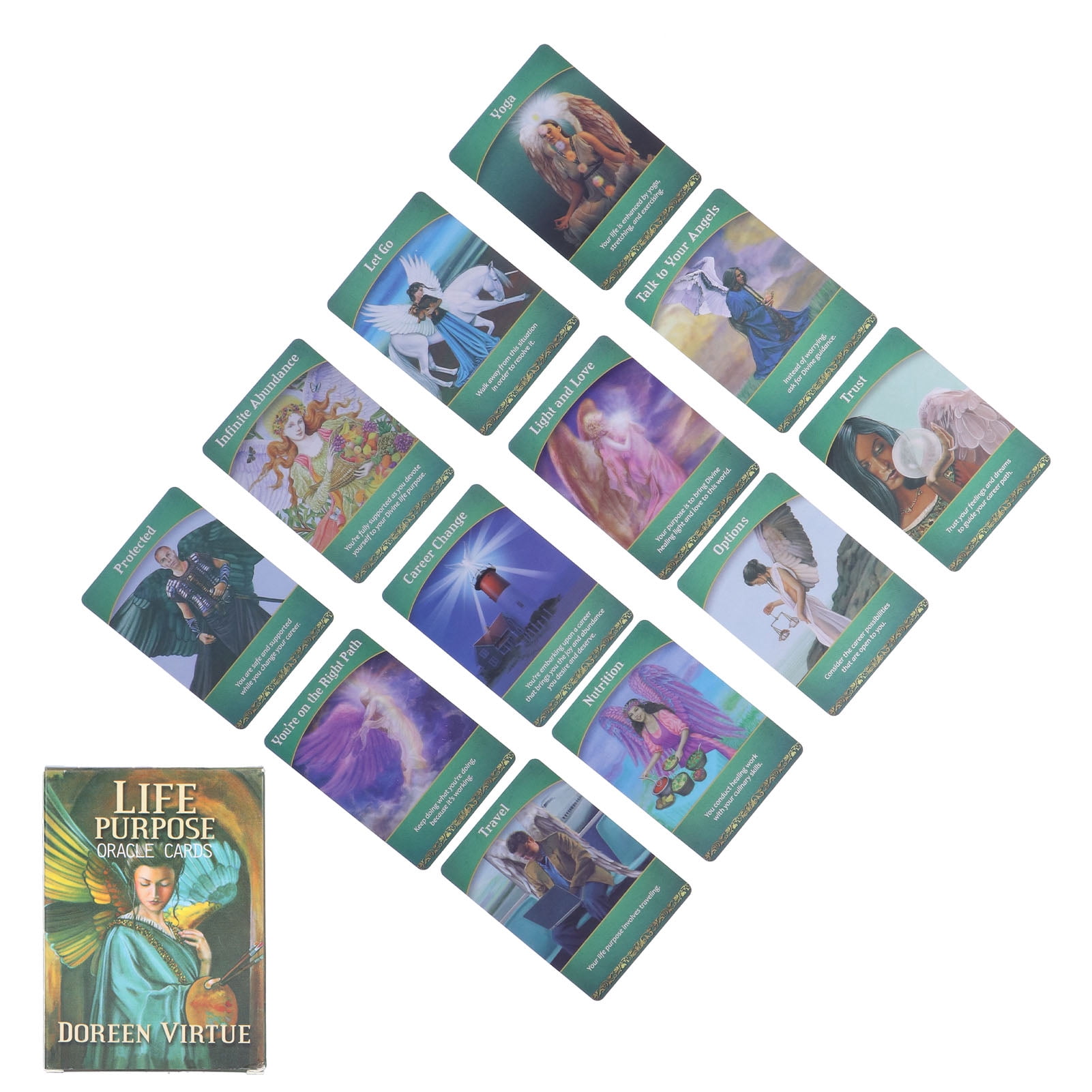 BR Cartas de Tarot con propósito de vida, naipes de adivinación, juego ...