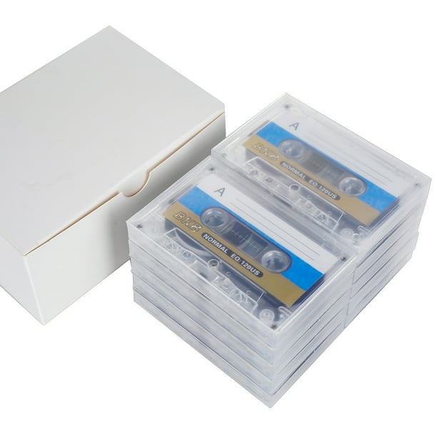 Cinta de casete en blanco de 10 Uds., casete de Audio de plástico de 60 minutos para grabación ...
