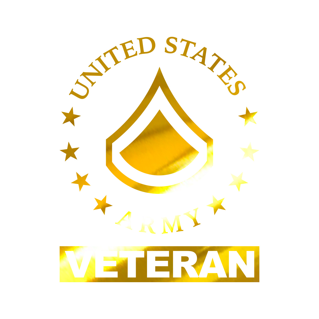 E-3 Private First Class Veteran US Army Rank Sticker Decal Die Cut ...