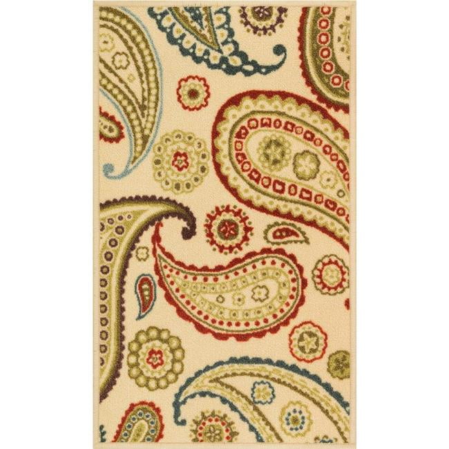 Well Woven Kings Court Flora Modern Ivory Area Rug - Walmart.com