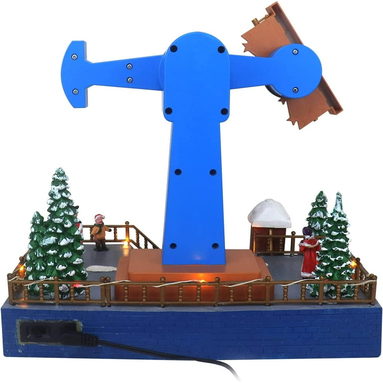 Animated Holiday Decoration LED Lighted Christmas Village Display ...