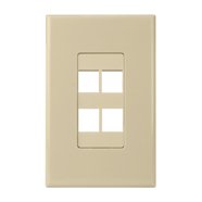 NavePoint Keystone Jack Surface-Mount Box 2-Port Ivory, 10-Pack ...