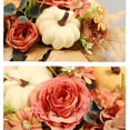 Artificial Maple Leaf & Pumpkin Arrangement - Thanksgiving Fall Decor ...