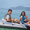 Intex Excursion 5 Person Inflatable Rafting and Fishing Boat Set with 2 ...