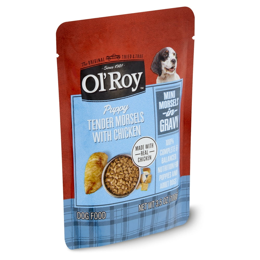Ol' Roy Puppy Tender Morsels with Chicken Mini Morsels in Gravy Dog ...